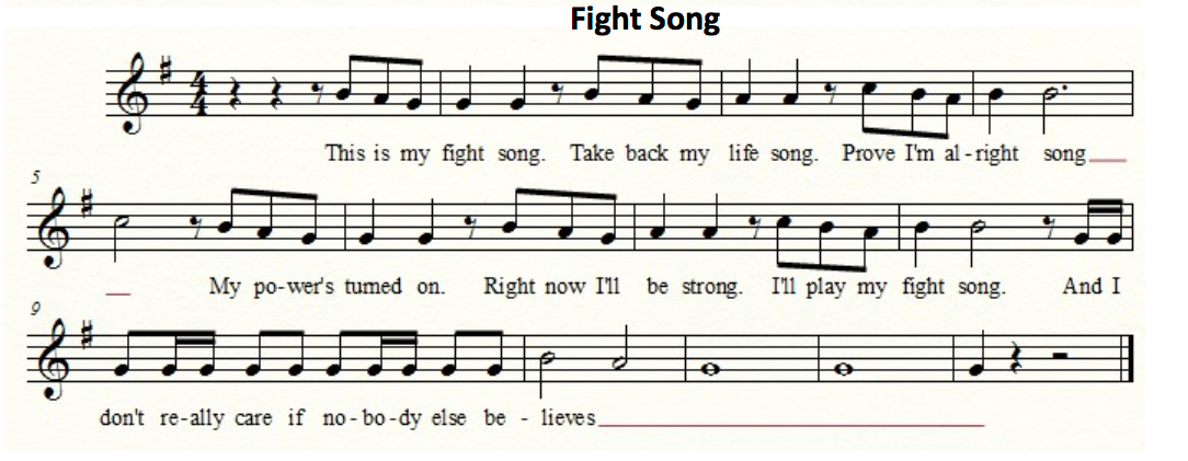Fight Song for Recorder - Sunshine and Music