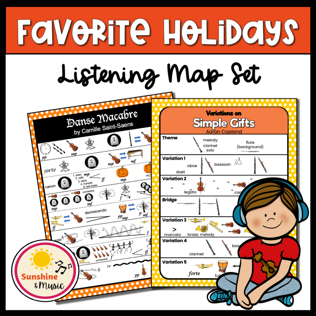 Holiday Favorites Listening Maps - Sunshine and Music