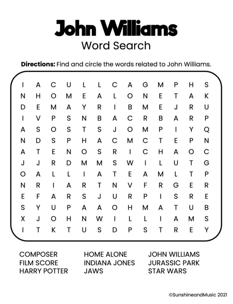 Star Wars Music Lesson Plans - Sunshine and Music