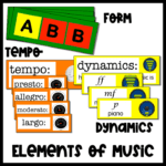 Vocabulary of Music Word Wall - Sunshine and Music