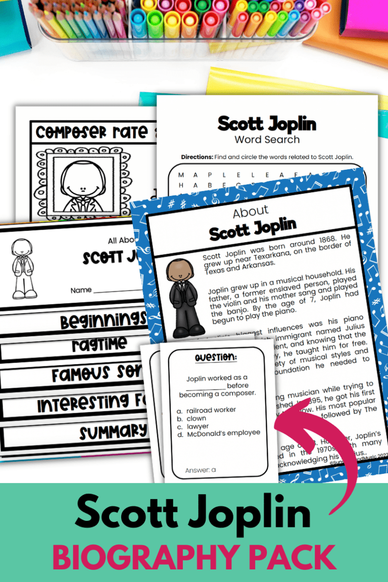 Teaching Scott Joplin - 3 Elementary Music Activities Your Students ...