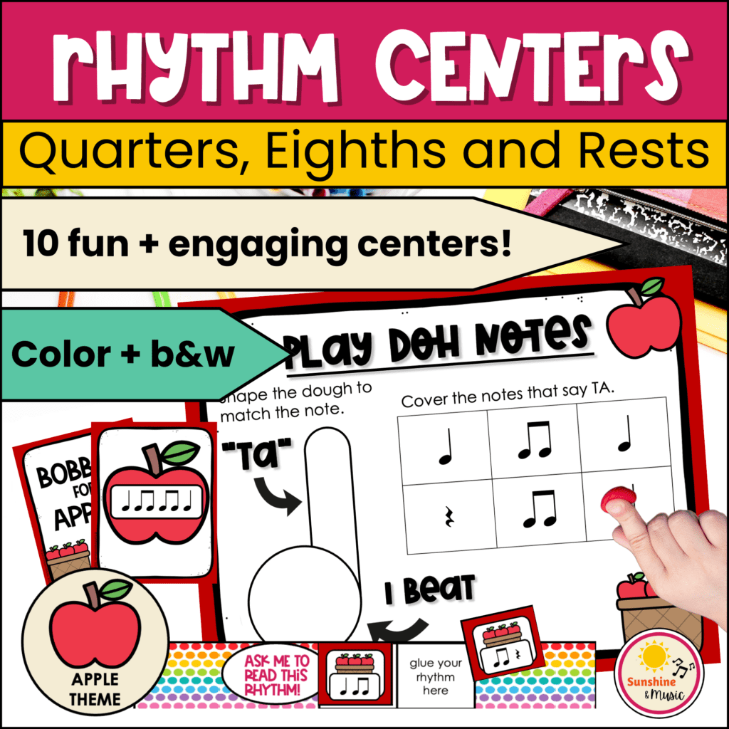 Music Centers Play Doh Rhythm Apple Theme - Sunshine and Music
