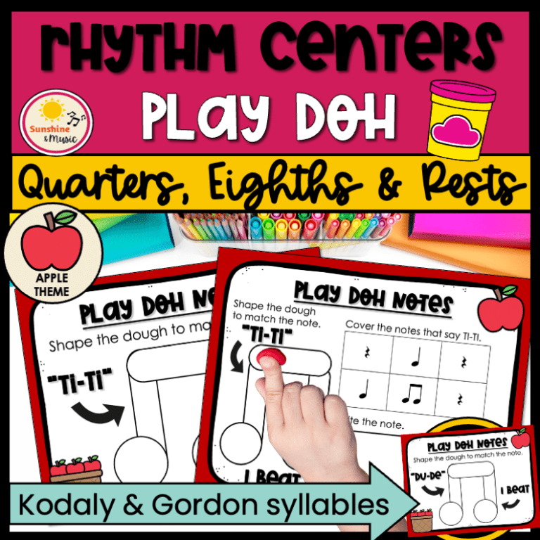 Music Centers Play Doh Rhythm Apple Theme - Sunshine and Music